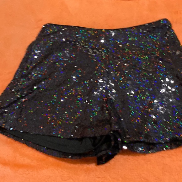Sugarlips | Shorts | Sugar Lips Sequin Shorts Side Zipper In Black ...